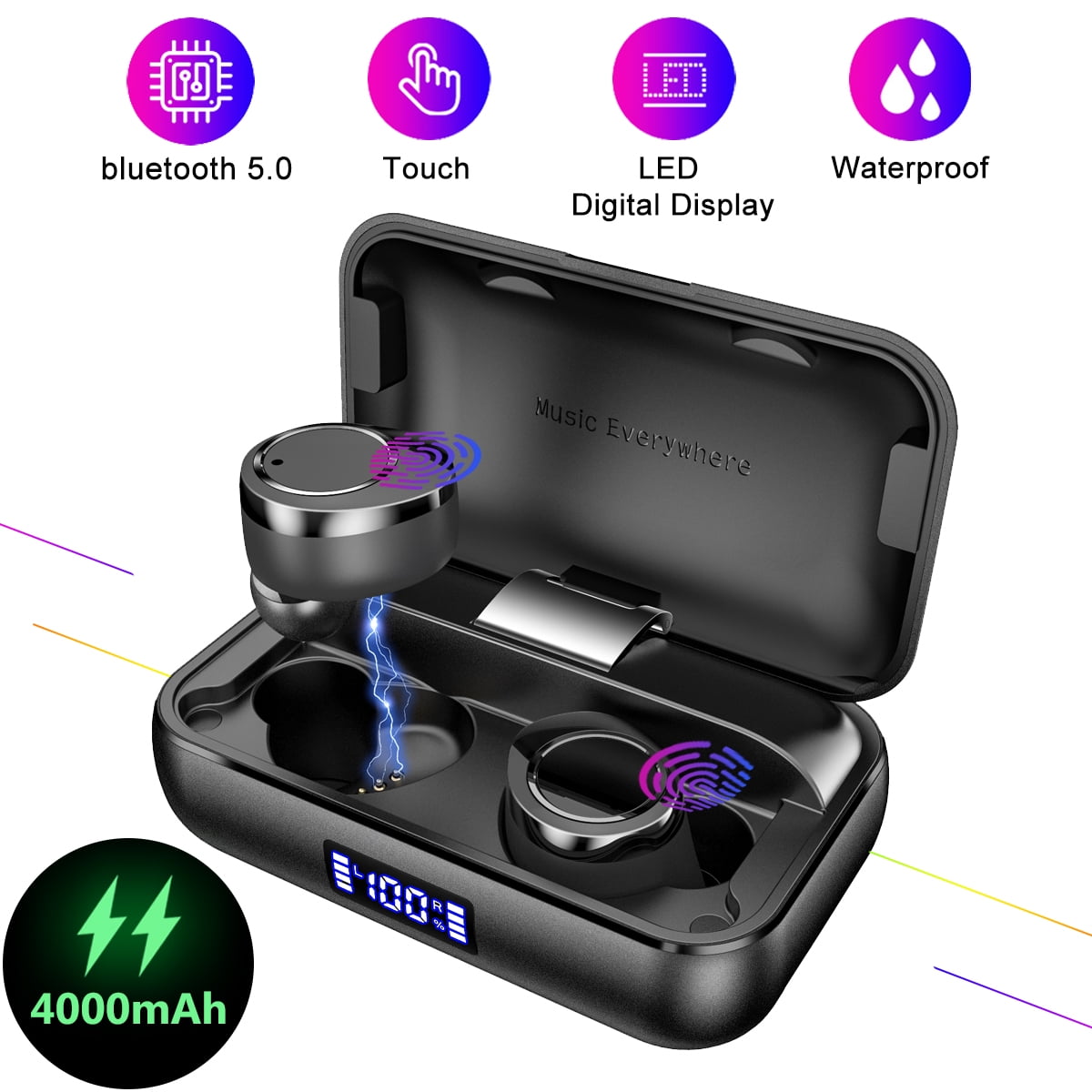 Dual LED Display 4000mAh Earphones Waterproof TWS Wireless bluetooth 5. ...