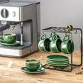 vicrays Ceramic Espresso Coffee Cups - 4 oz Porcelain Espresso Cups Set ...