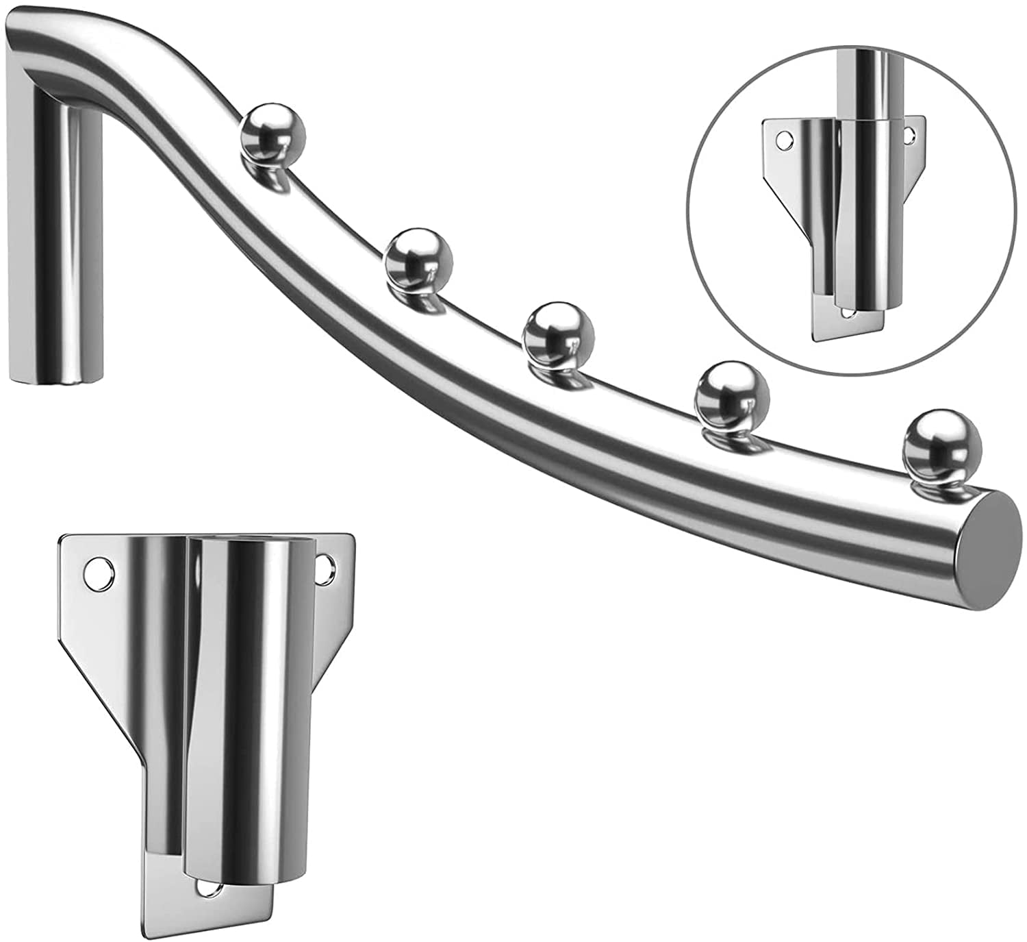 Wall Mounted Foldable Clothes Hanger, Foldable Wall Mounted Clothes ...