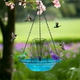 Hanging Solar Bird Bath Fountain, Hummingbird Mister Solar Powered ...