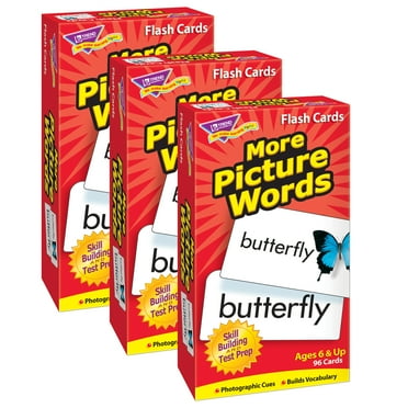 Picture Words Flash Cards - 96 per Pack - Pack of 3 - Walmart.com