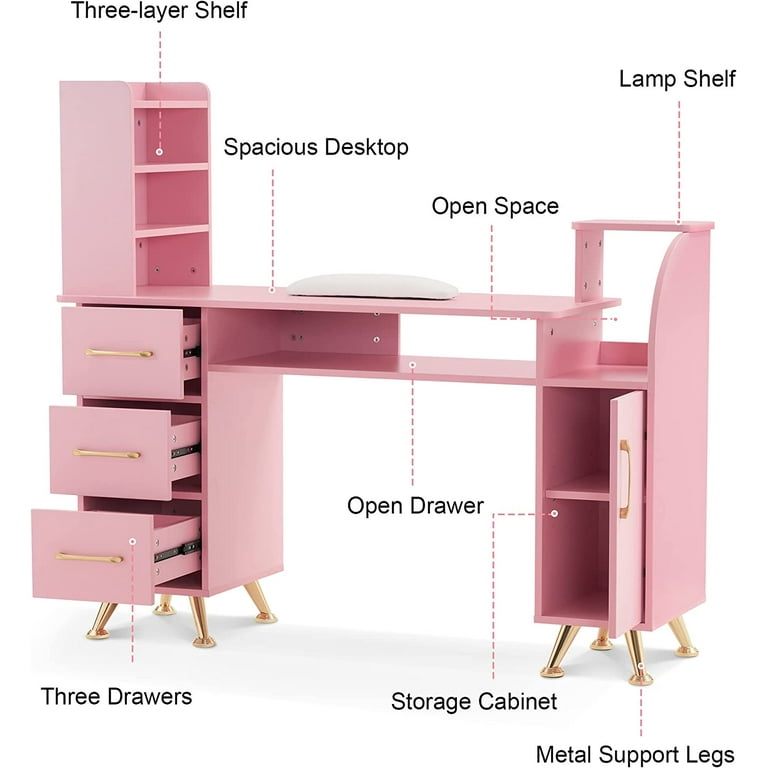 Pink Manicure Table