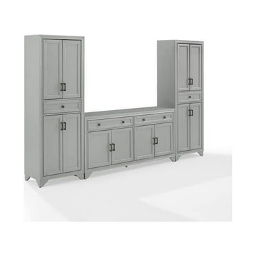 Crosley Tara 3 Piece Sideboard and Pantry Set - Walmart.com