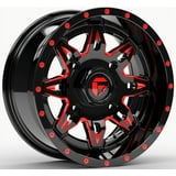 Fuel Lethal UTV Wheels Red/Black 15" Can-Am Maverick X3 / Honda Pioneer 1000 - Walmart.com