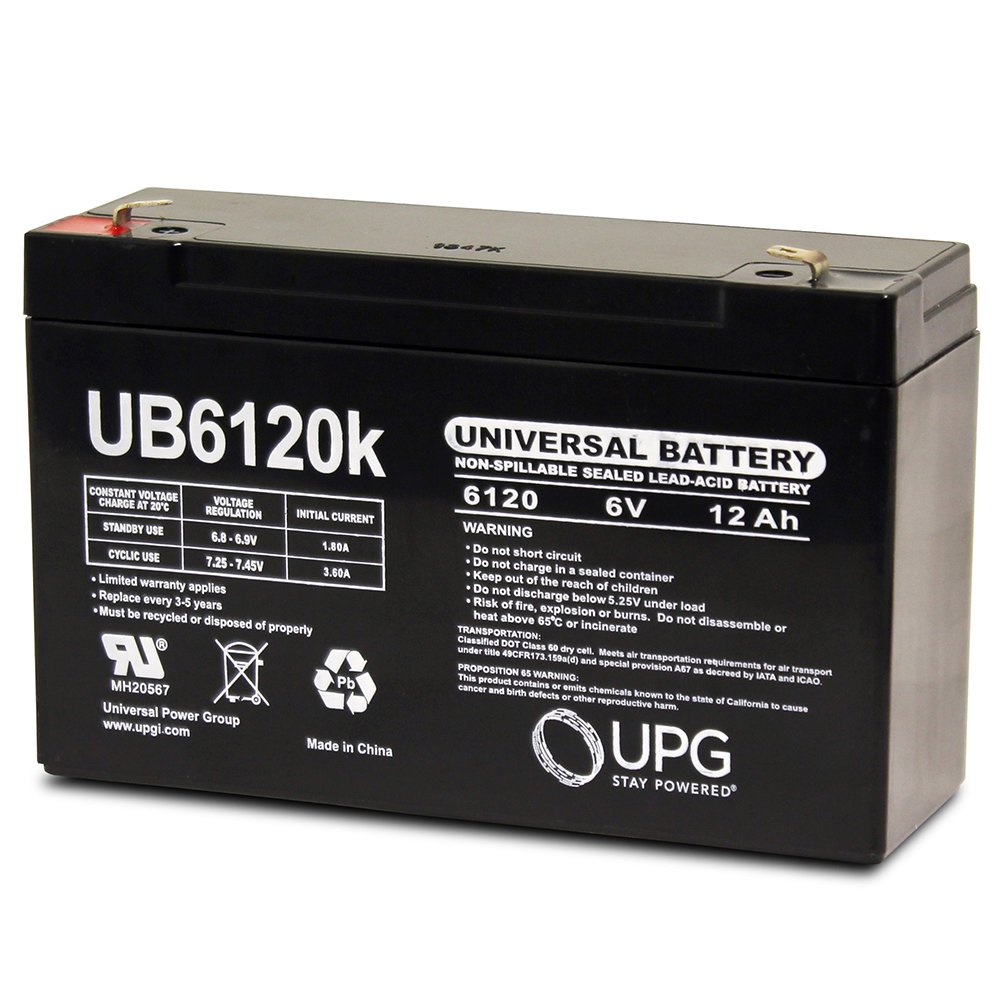 Leoch DJW6-10 T2 6V 12Ah UPS Battery - This is an AJC Brand Replacement ...