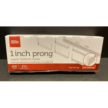 Office Depot Round-Head Fasteners, 1in., Brass, Pack Of 100, ABEL-02 ...