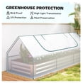 Raised Garden Bed with Greenhouse, 8.6x3x1ft Galvanized Planter Box ...
