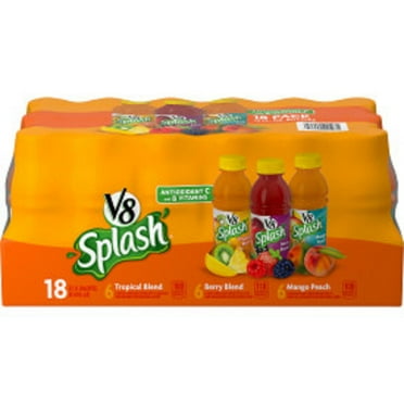 V8 Splash Variety Pack, Berry Blend, Tropical Blend, Strawberry Kiwi Juice, 16 Fl oz, 12 Count ...