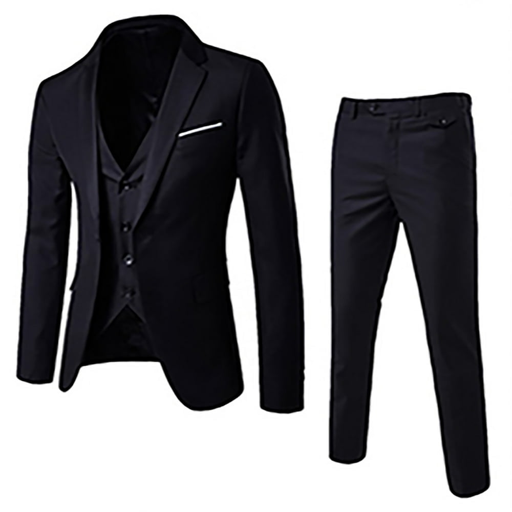 Click here for Generic Mens Slim Fit Suit One Button 3-Piece Blaz... prices