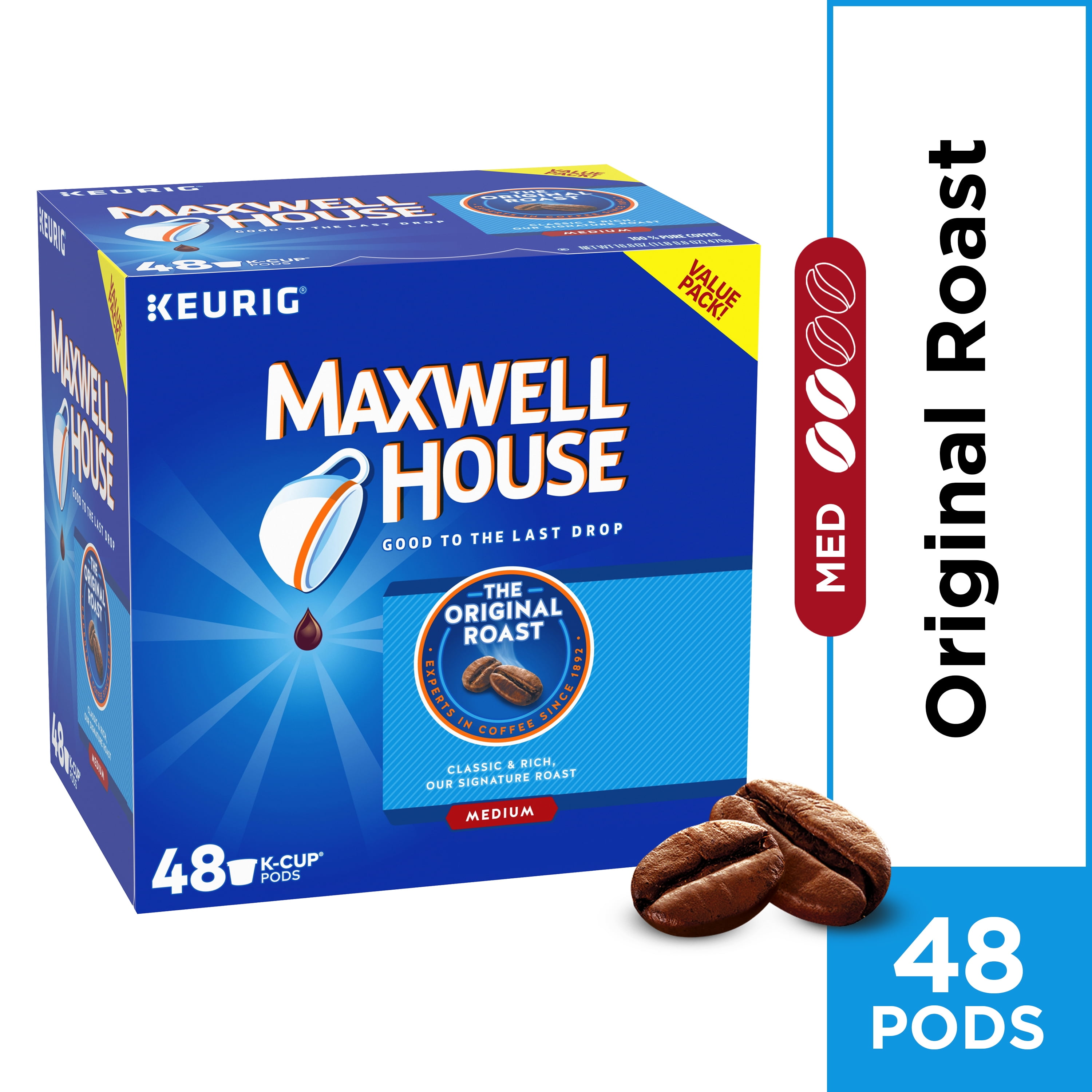 Maxwell House Original Roast Ground Coffee K Cups Caffeinated 48 Ct maxwell-house-original-roast-ground-coffee-k-cups-caffeinated-48-ct