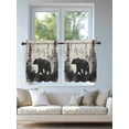 Brown Bear Tier Curtains 36 Inch Length,Sheer Curtains for Bedroom ...