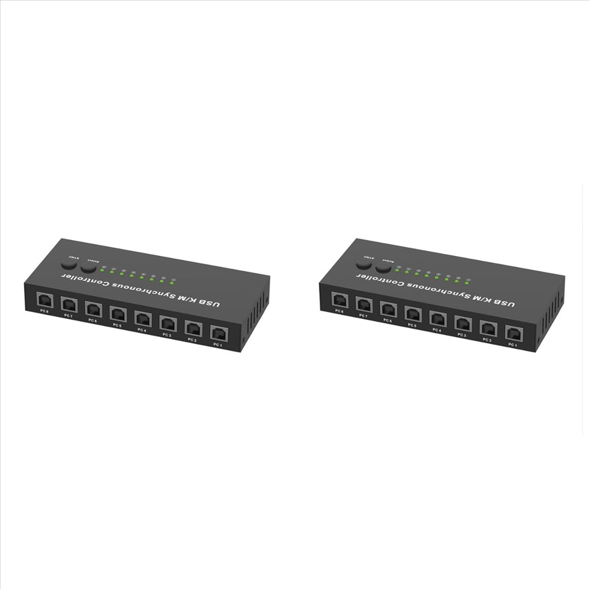 2X Controlador SíNcrono USB K/M Conmutador KVM de 8 Puertos ...
