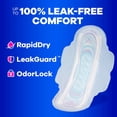 Ultra Thin Feminine Pads with Wings for Women, Size 3, Extra Long Super ...