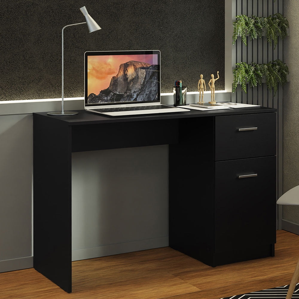 Madesa Compact Desk, Home Office Writing Desk with Cable Management ...