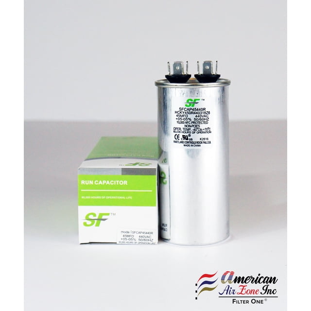 TRANE SF Run Capacitor - 45 MFD (MicroFarad) 370/440 Volts - (1 Pack ...