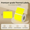 NIIMBOT Waterproof Thermal Labels for B1/B21/B3S, 1.57"x 1.18", 1 Roll of 230 Stickers (Yellow ...