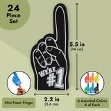 24-Pack Mini Foam Fingers, Sports-Themed Party Favors, Game Day ...