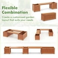 Gymax Wood Wooden Planter Box w/ Seat 2-in-1 Raised Garden Bed & Bench ...