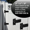 8” Heavy Duty Gate Hinges,300 Lbs Capacity Black Door Hinges,4 Pack T ...