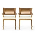 Dining Set Outdoor Hermosa 5 Piece Wood Dining Set With Cushions, Teak ...