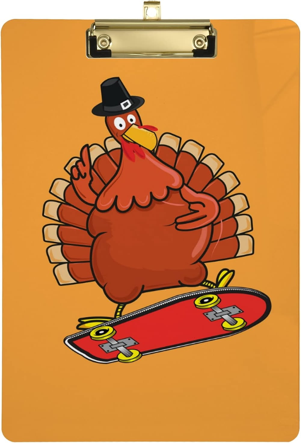 ZHANZZK Thanksgiving Funny Turkey Pilgrim Hat Skate Clipboard Hardboard ...