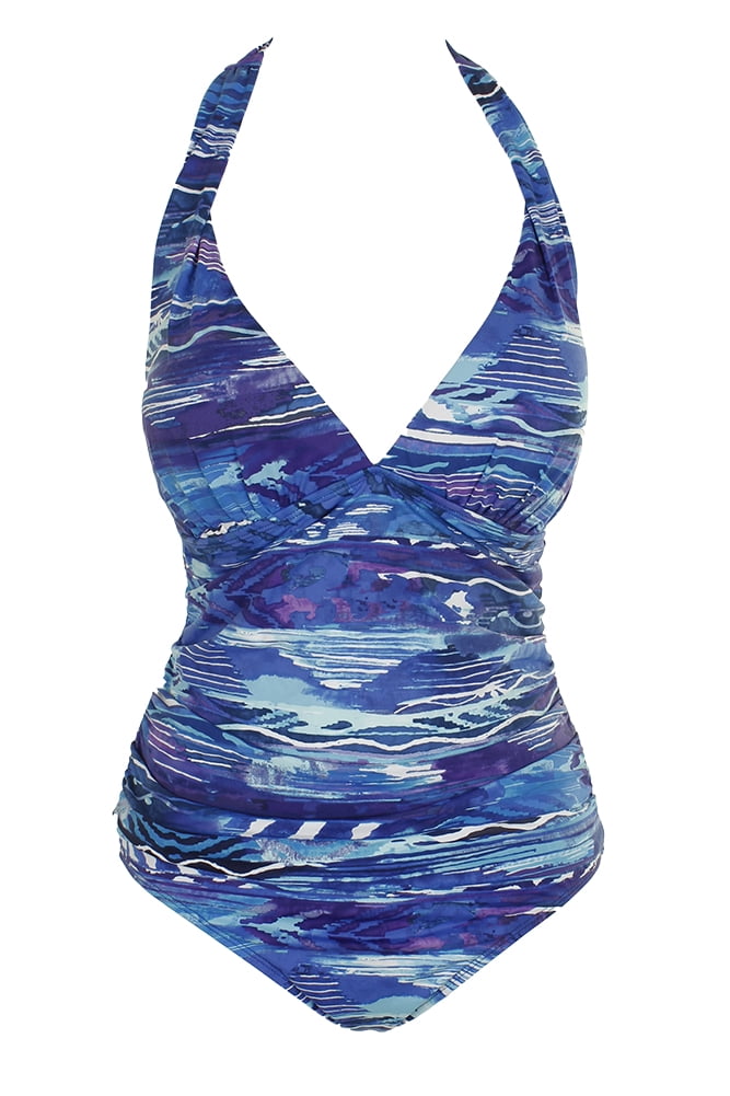 Ralph Lauren Lauren Ralph Lauren Blue Printed Calypso Tummy Control