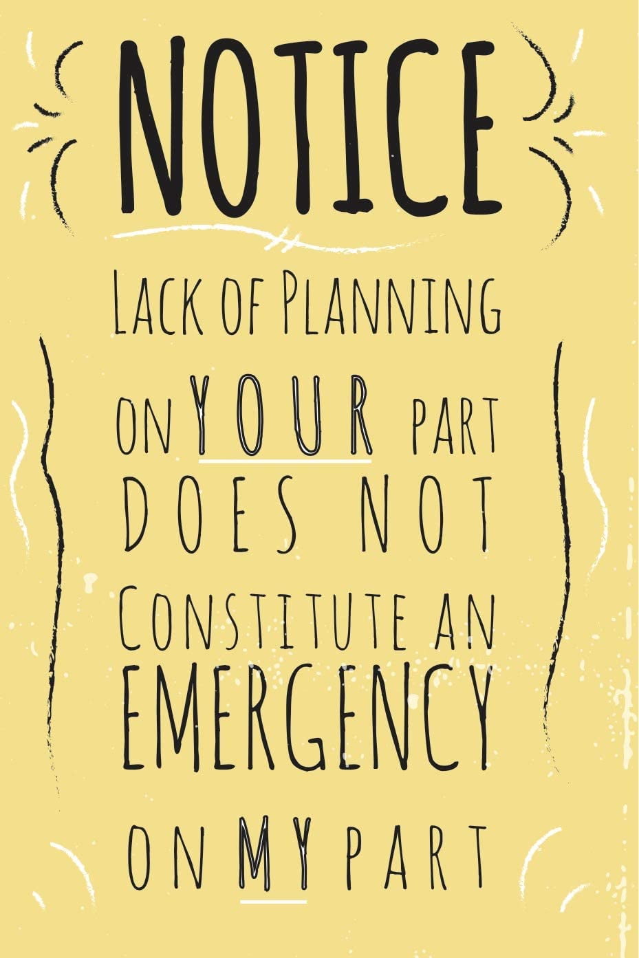 Lack of Planning 12"x8" Tin Funny Sign Office Wall Art Cubicle Decor ...