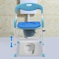 Large Bedside Toilet EVA Commode Portable Folding Chair Adult Potty ...