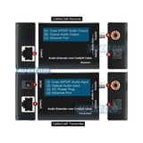 Digital Optical Coaxial SPDIF Audio Extender Over CAT5e CAT6 Cable Kit ...