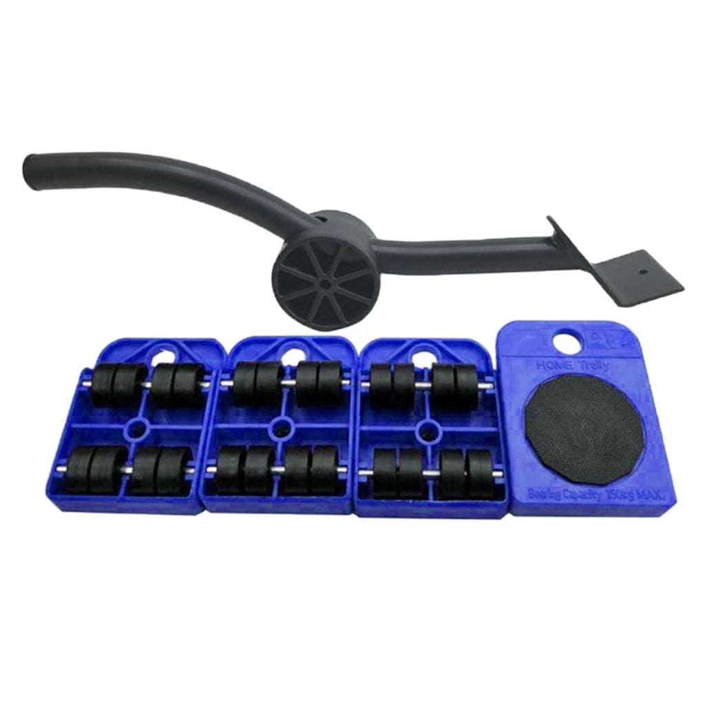 Furniture Lifter Heavy Appliance Moving Set 1 Rod and 4 Moving Rollers ...
