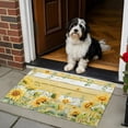 Doormat Bathroom Rugs 20x31.5in, Farmhouse Sunflower Eucalyptus Leaf ...