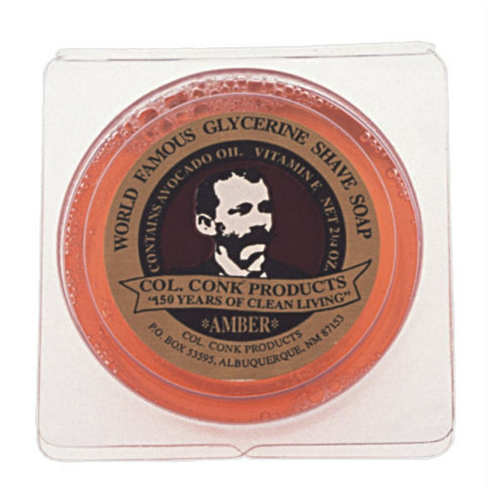 Colonel Conk World Famous Amber Glycerine Shave Soap, #114 - Walmart ...