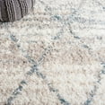 SAFAVIEH Fontana Shag Darina Diamond Plush Runner Rug, Turquoise/Ivory ...