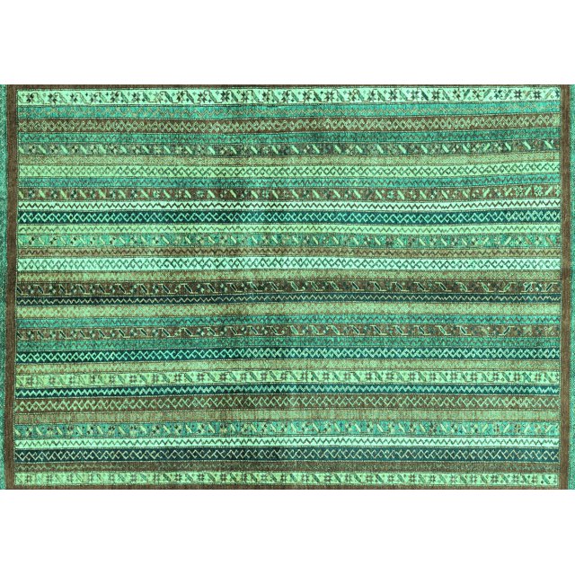 Ahgly Company Indoor Rectangle Abstract Turquoise Blue Modern Area Rugs ...