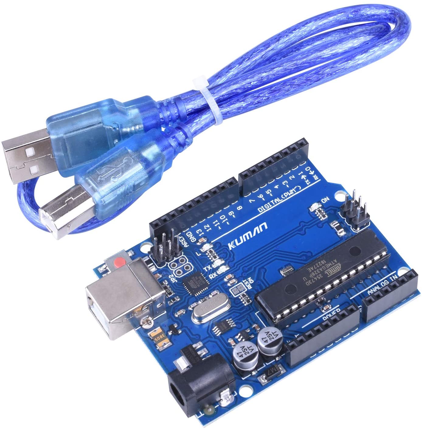 Kuman Development Board ATMEGA16U2 ATmega328P with USB Cable for ...