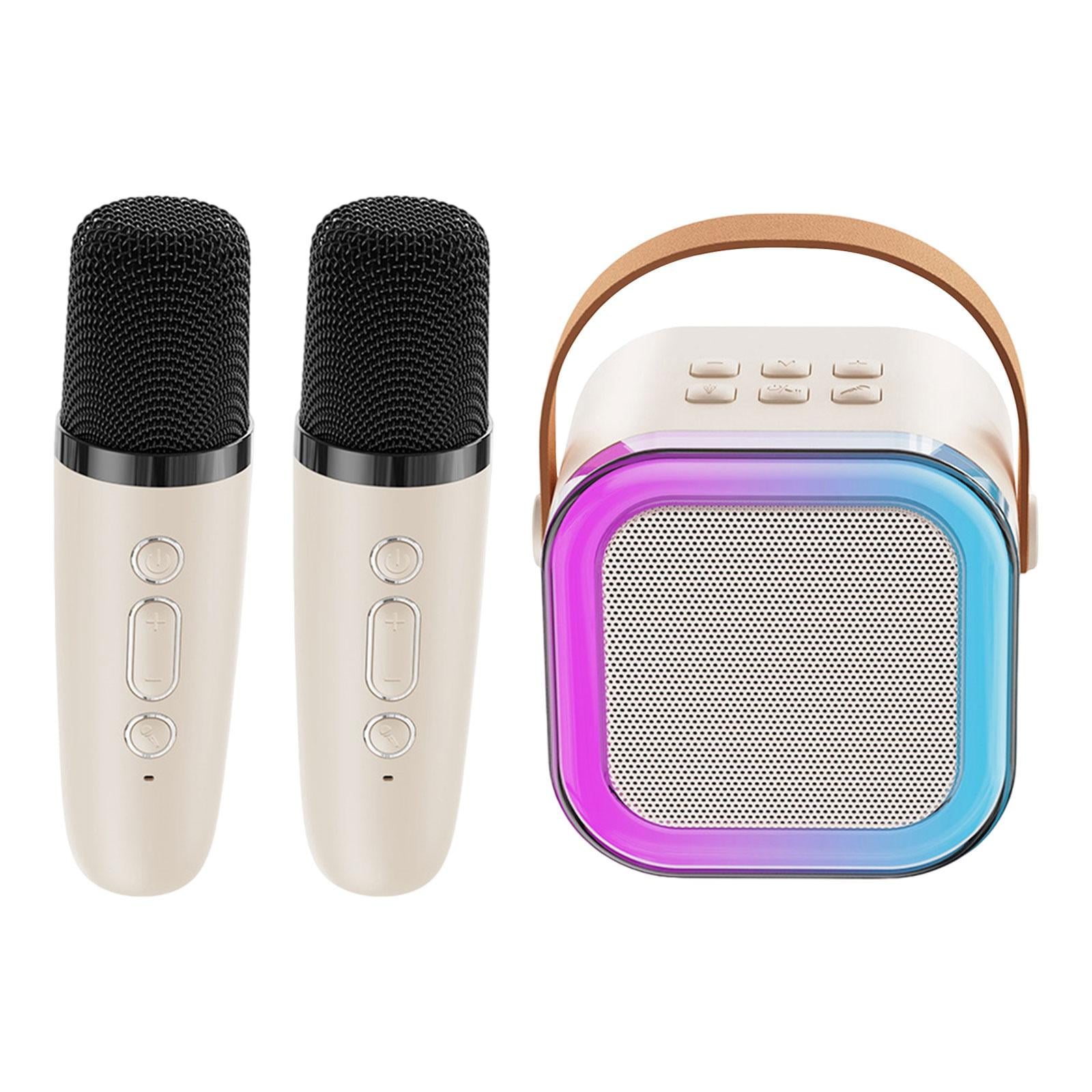 Mini altavoz de Karaoke Hugo 2 micrófonos blancos | Walmart en línea