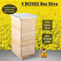Langstroth Beehive Frames Kit with Metal Roof for Honey Keeping Starter ...