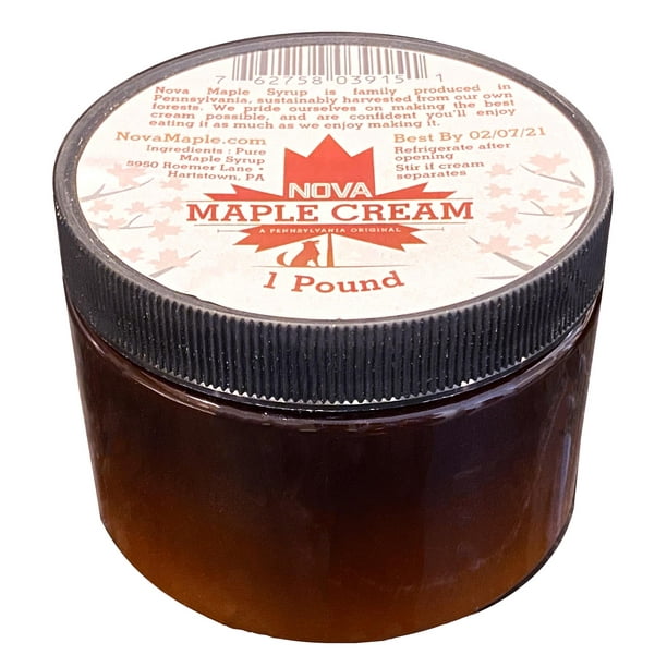 Nova Maple Cream - Pure Grade-A Maple Cream Butter Spread (1 Pound ...