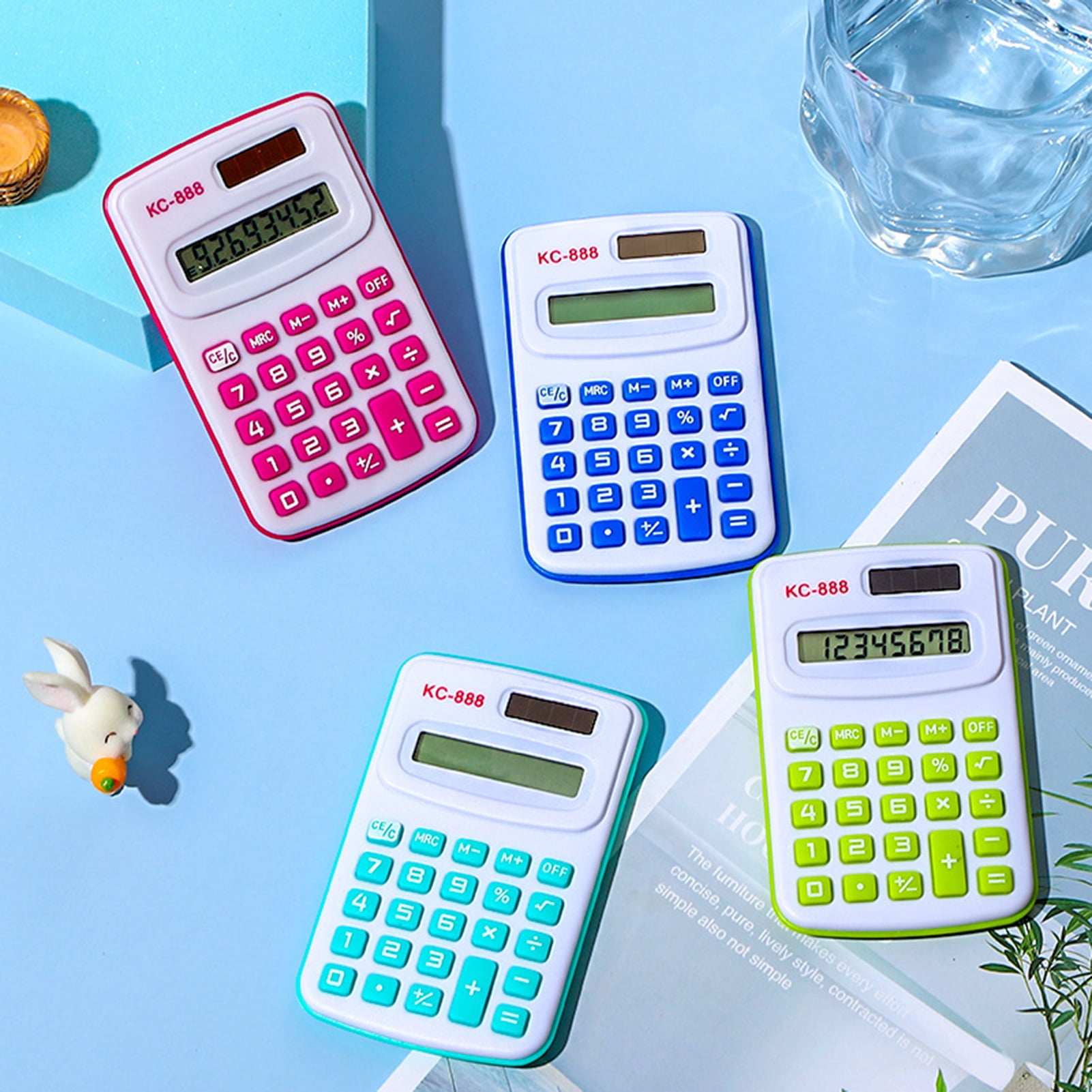 D-GROEE Pocket Size Calculator 8 Digit Display Basic Calculator Mini ...