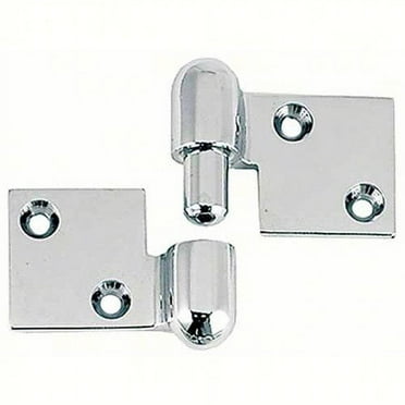 Perko 0120DP2CHR Chrome Plated Bronze 6" x 1-1/8" Strap Hinge - 1 Pair ...