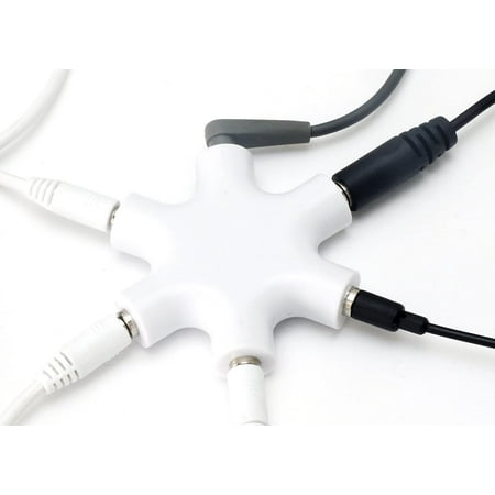 NETSENG 5 Port Audio Splitter - 3.5mm Auxiliary Splitter Splitter ...