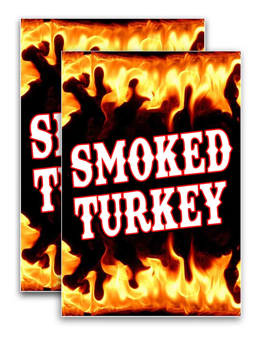 Smoked Turkey (24" X 36") Vinyl Decal Only (Pack of 2) |Sign|Sticker ...