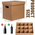 2 Pack Wine Shipping Boxes with Dividers, 12-Bottle Corrugated Moving ...