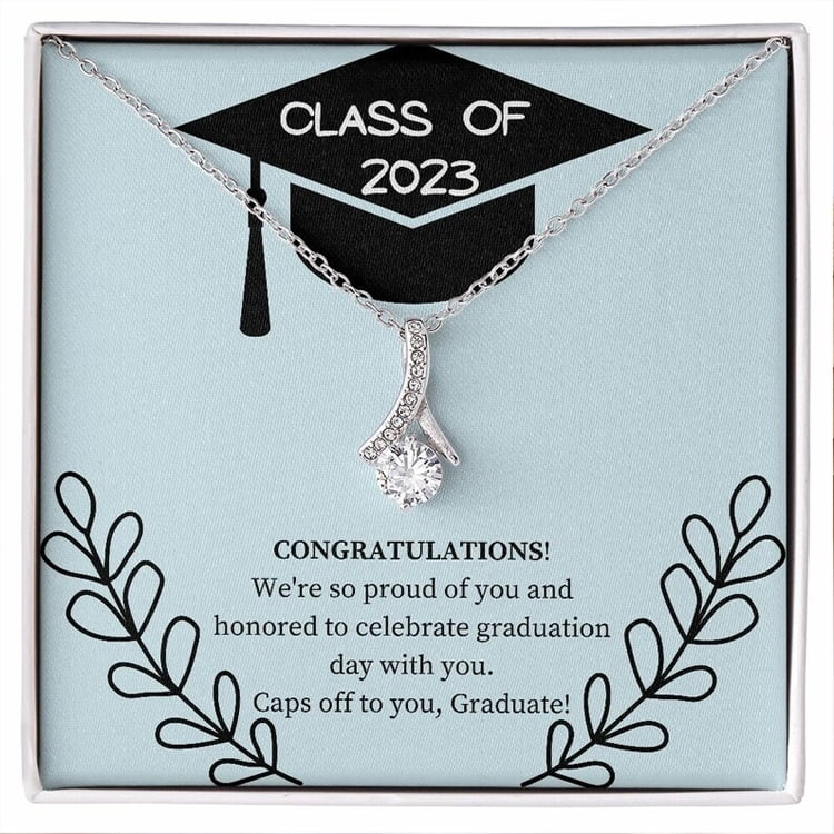 Class of 2023, Gift Necklace, Message Card Graduation Gifts for Her ...