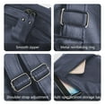 Blue Large Capacity Backpack Made Of Leather-Like Material With Multiple Compartments For ...