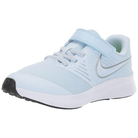 Nike Boys Star Runner 2 (TDV) Sneaker, Half Blue/Metallic Silver-Volt ...