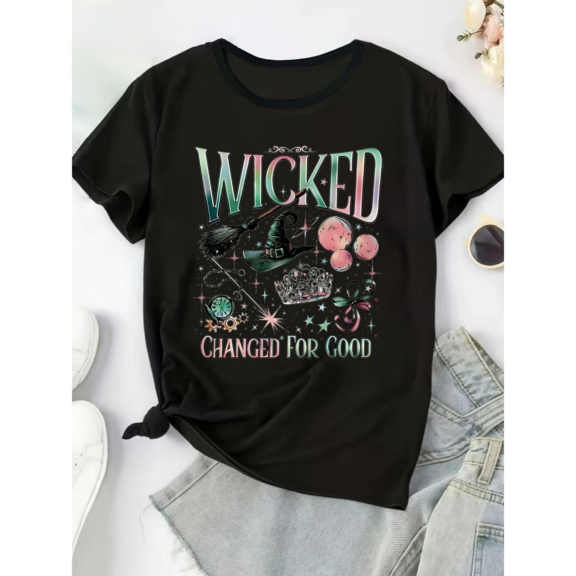Click here for Generic [wicked Witch Print Tee] Regular Size Wick... prices