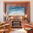 Abstract Waves TV Dust Cover 50 Inch, Blue Ocean Spray Beach Watercolor ...