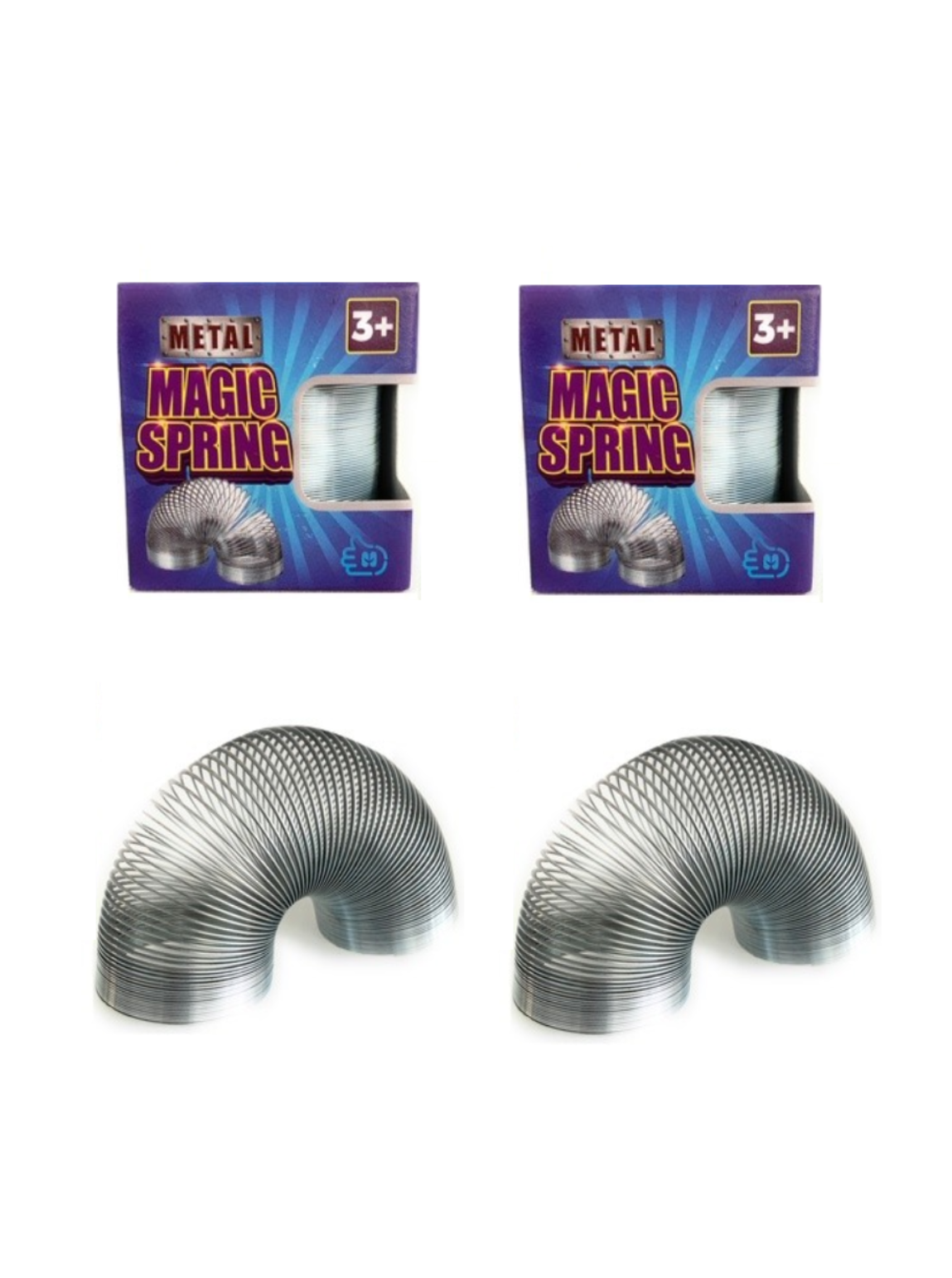 Hapros 2 Pack Original Walking Metal Coil Spring Toy - 50mm, Magic ...