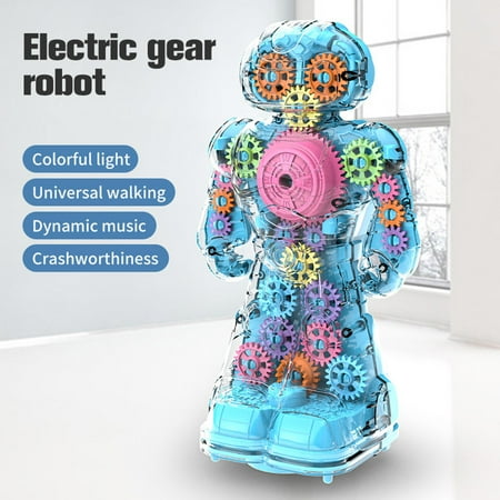 Feltree Remote Control Robots Toys Clearance Transparent Gear Robot Toy ...